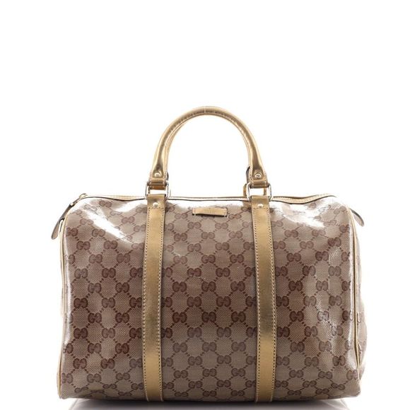 Gucci | Bags | Gucci Joy Boston Bag Gg Imprime Medium Brown | Poshmark
